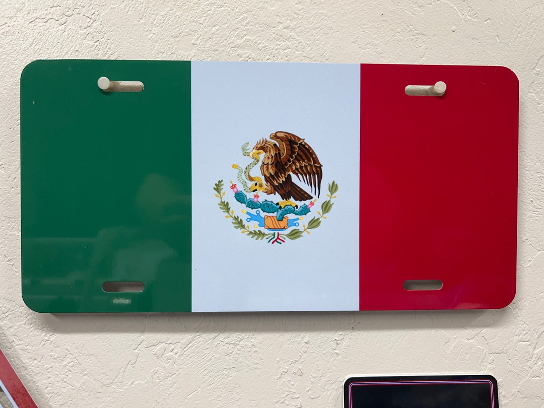 Mexican Flag Custom License Plate - Etsy
