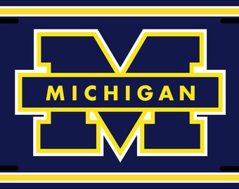 Michigan Wolverines NCAA 1 Fan Metal License Plate, Licensed by Rico - Etsy