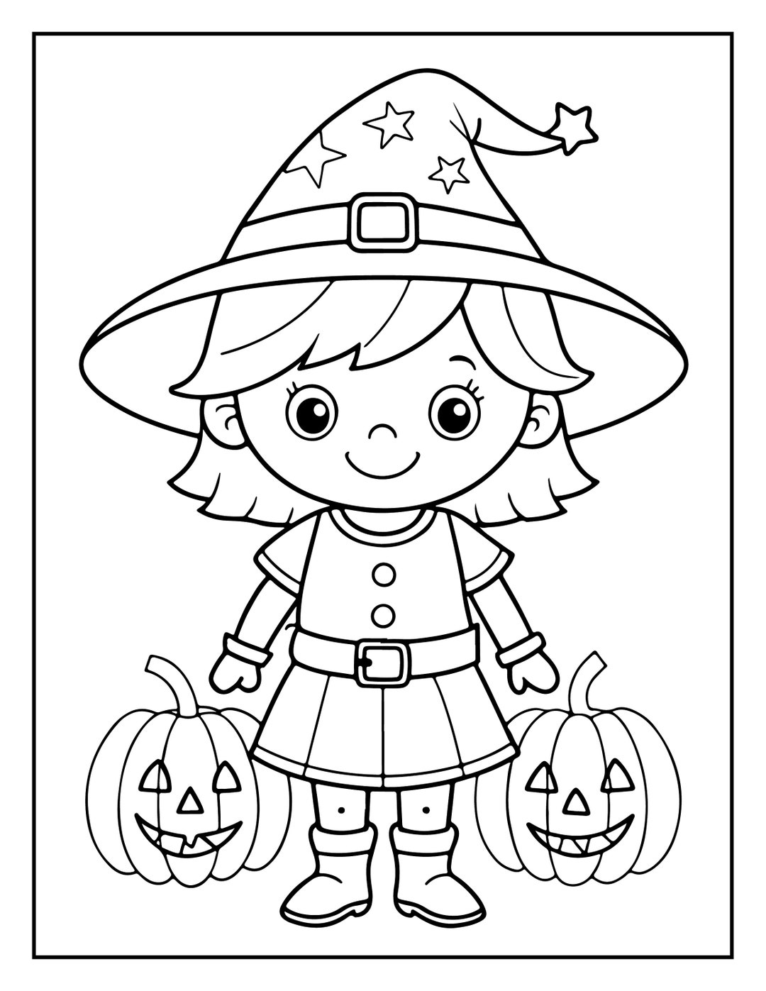 Happy Halloween 41-45 Kids Coloring Pages 8x11 - Etsy