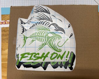 Fish on Decal Sticker Vinyl Car Home Truck Window Laptop Made in USA - Etsy