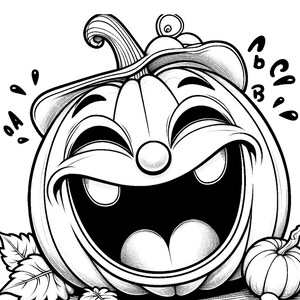 Pumpkin Giggles 51-55 Kids Coloring Pages 8x11 - Etsy
