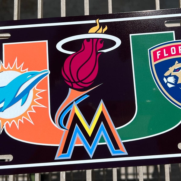 Miami Dolphins License Plate - Etsy