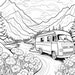 VW Micro Bus Camping Adventures Series 36-40 Coloring Pages 8x11 - Etsy