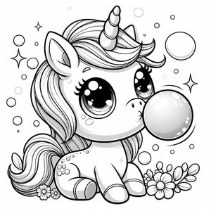 Enchanting Unicorn 46-50 Kids Coloring Pages 8x11 - Etsy