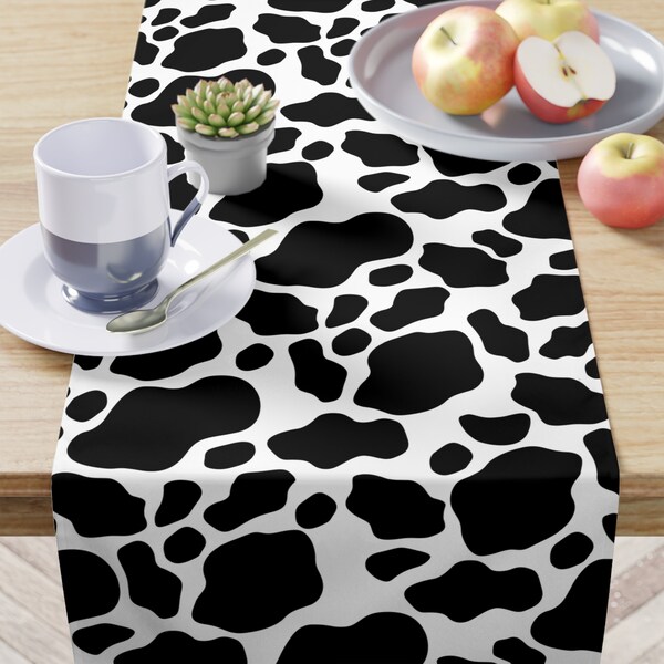 Cow Print Table Runner - Etsy