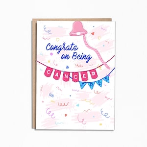 Congrats! You're Cancer Free 5x7 Breast Cancer Card - Etsy