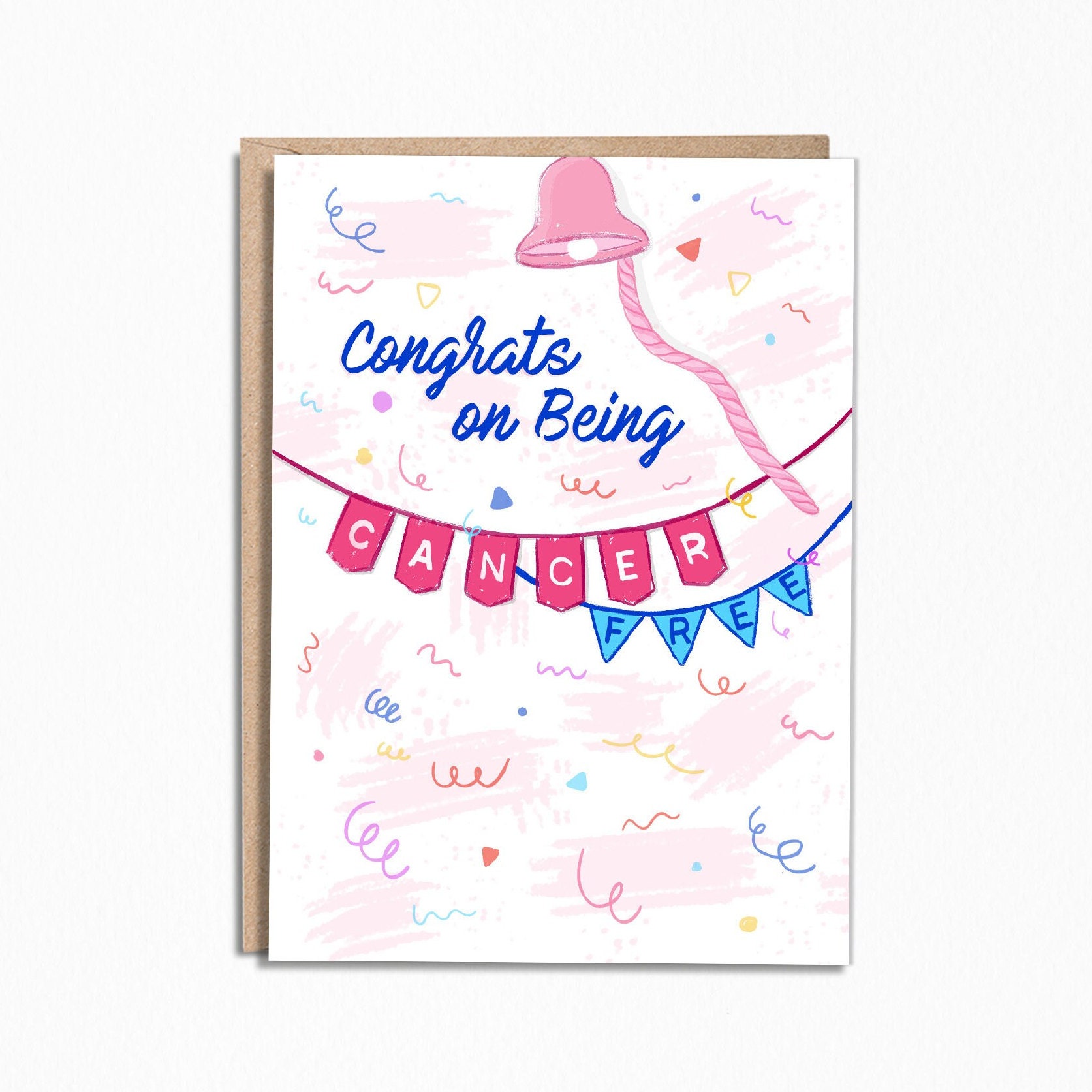 Congrats! You're Cancer Free 5x7 Breast Cancer Card - Etsy