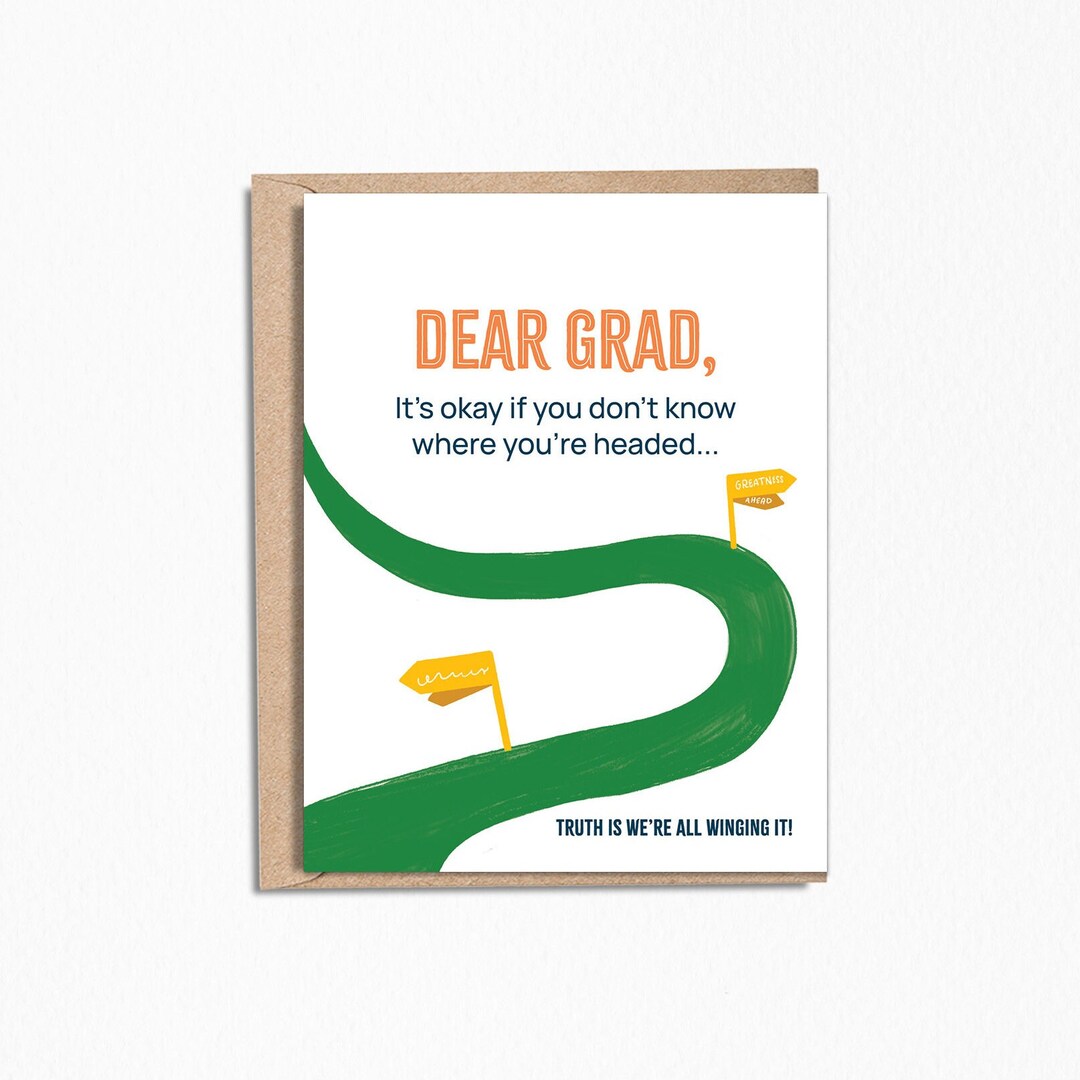 Graduation Path Graduation Greeting Card | Unsure Graduate Card ...