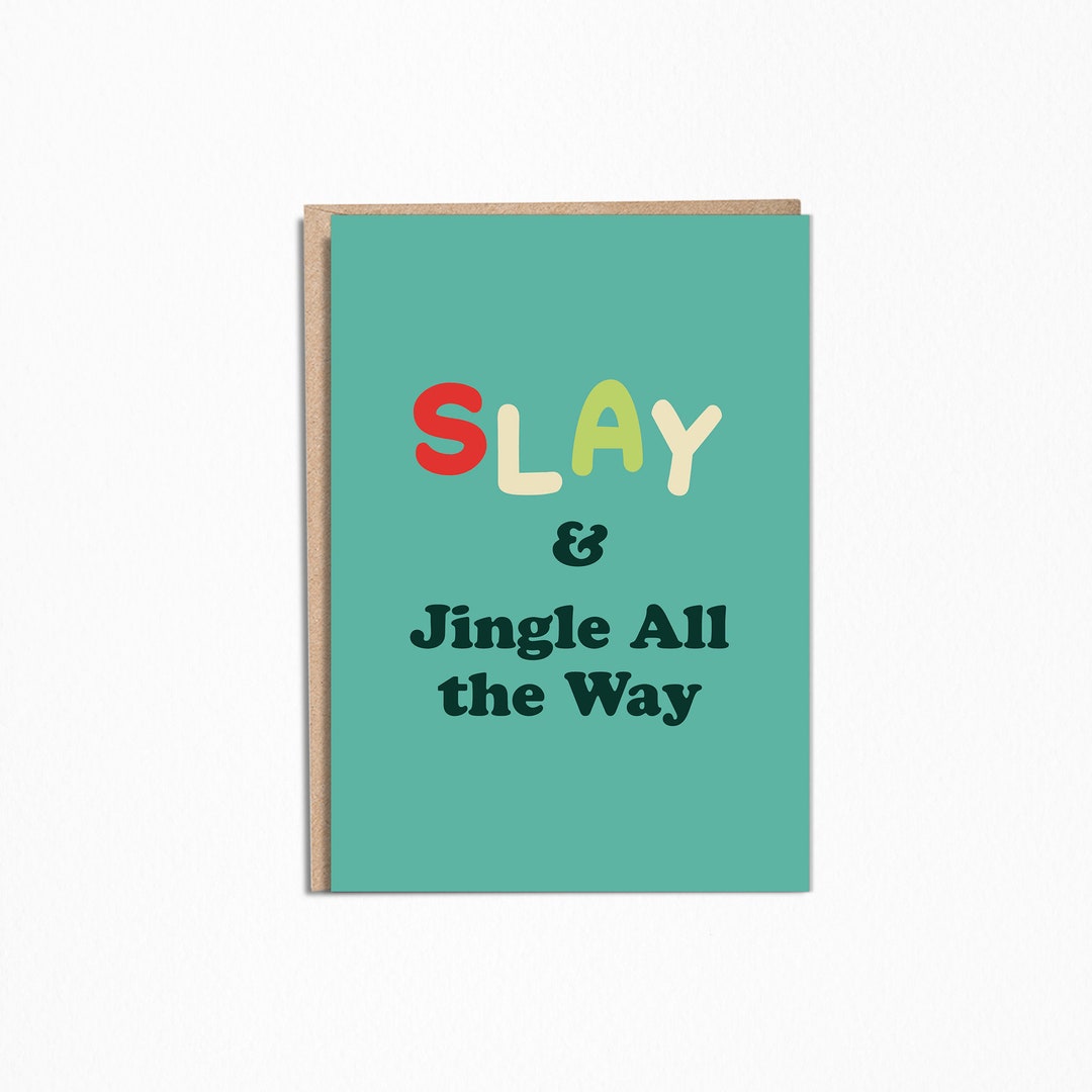 Christmas Slay Funny 5x7 Holiday Greeting Card, Set of 8 - Etsy