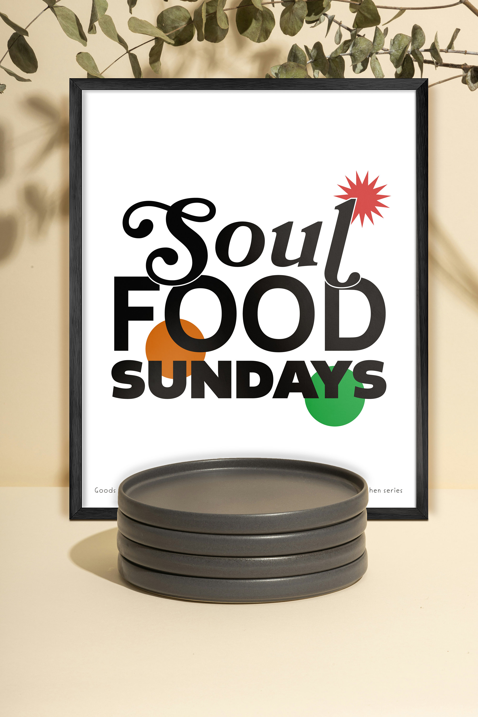 Soul Food Sundays Modern Southern Food Kitchen Decor Art Print 8x10" - Etsy