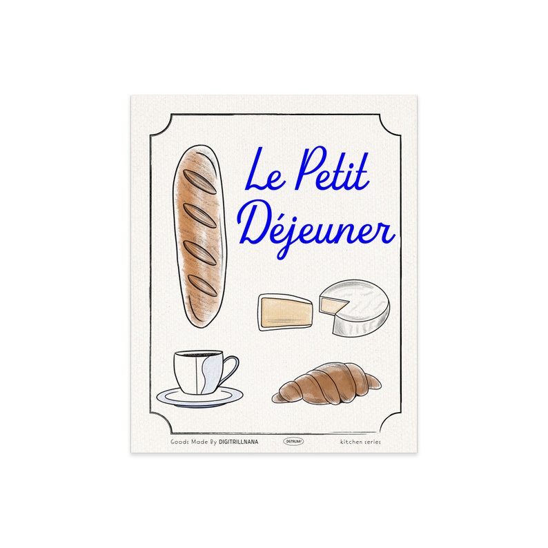 Le Petit Déjeuner Food Illustration Art Print 8x10" - Etsy