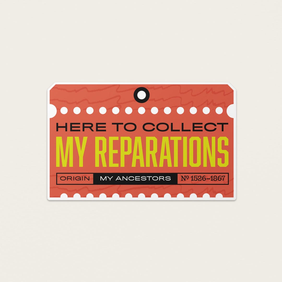 Reparations Travel Luggage Sticker - Etsy