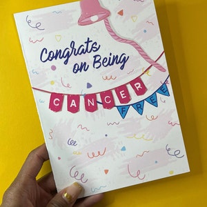 Congrats! You're Cancer Free 5x7 Breast Cancer Card - Etsy