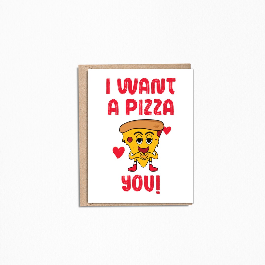 Love a Pizza You Romance Greeting Card A2 4.25x5.5 - Etsy