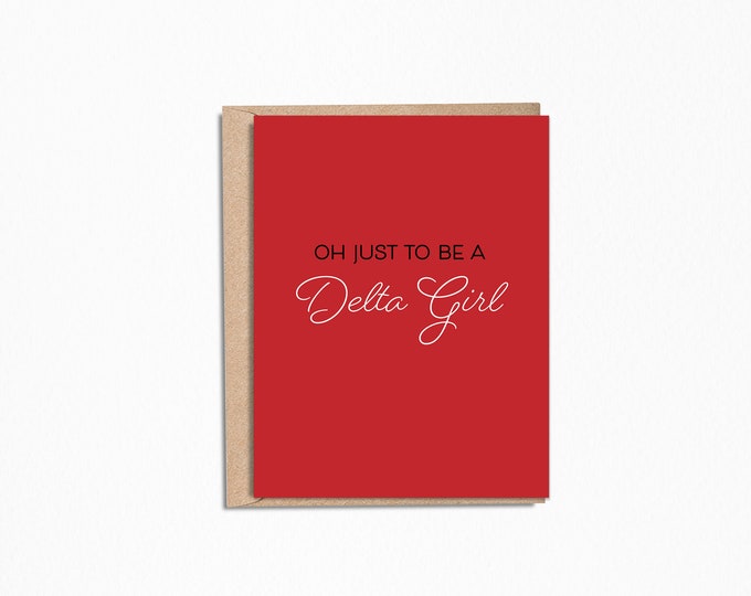 Congratulations Soror Card, Delta Sigma Theta Inspired Greeting Card ...