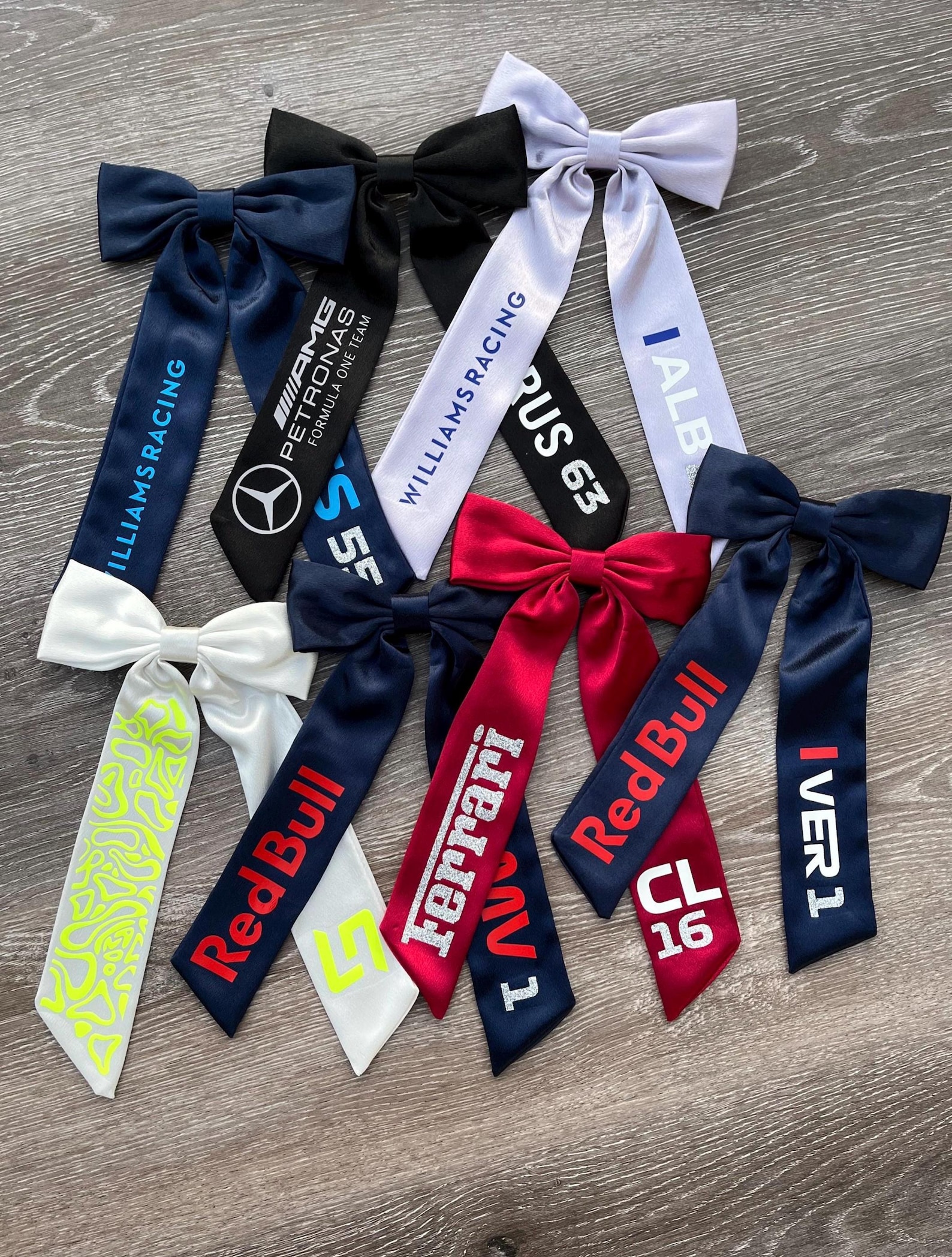 Formula One Driver Hair Bows - Etsy