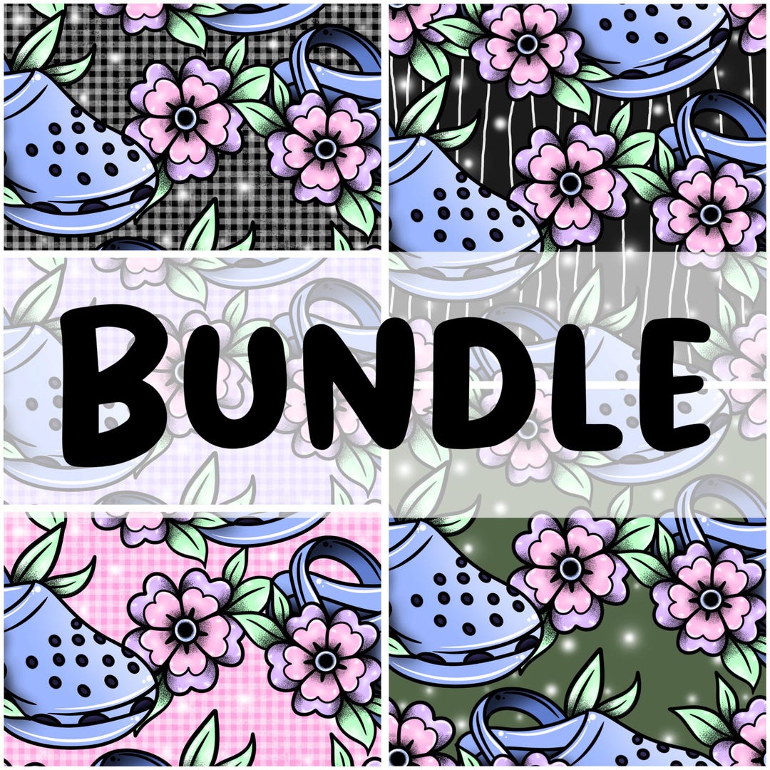 Croc Shoes - Seamless Pattern Bundle for Commercial Use, Surface ...