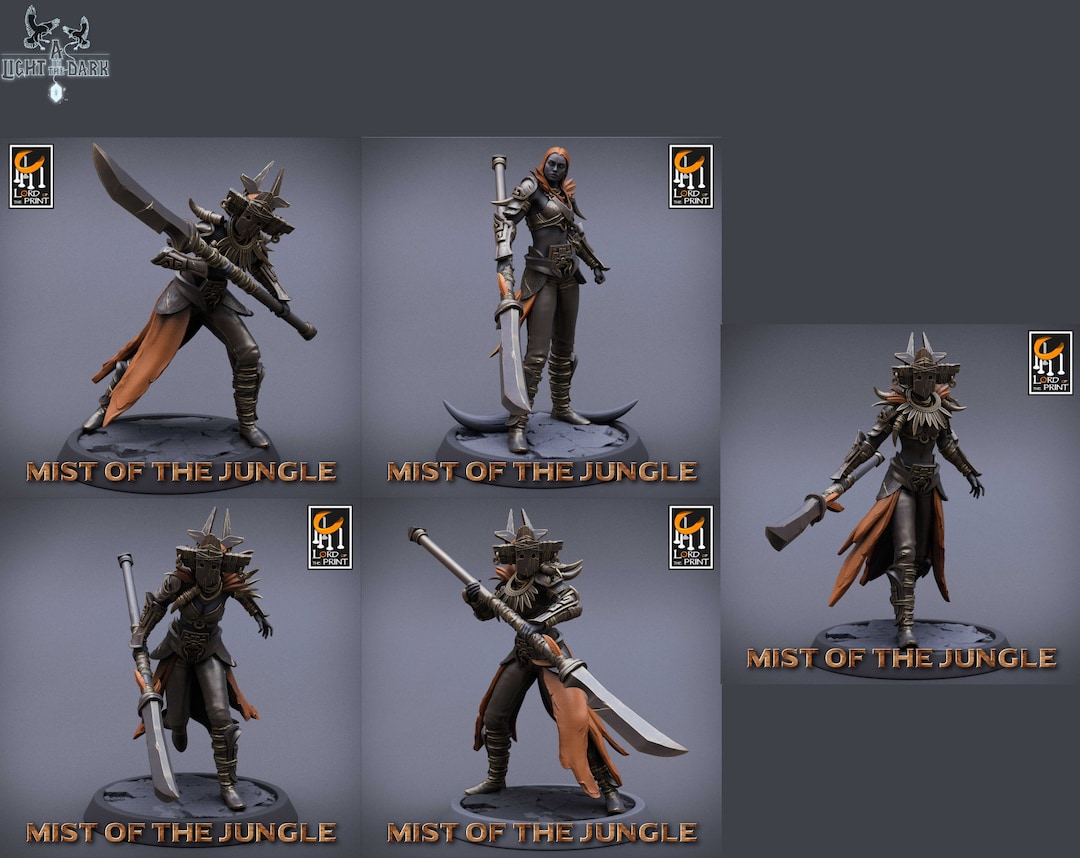 Amazon Light Spear Mists Of The Jungle pour D&D Dungeons and Dragons, Pathfinder, Warhammer et ...