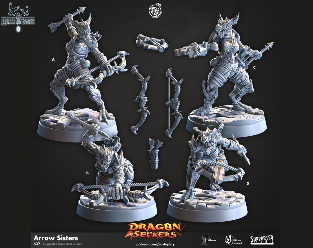 Arrow Sisters Dragon Seekers for D&D Dungeons and Dragons, Pathfinder ...