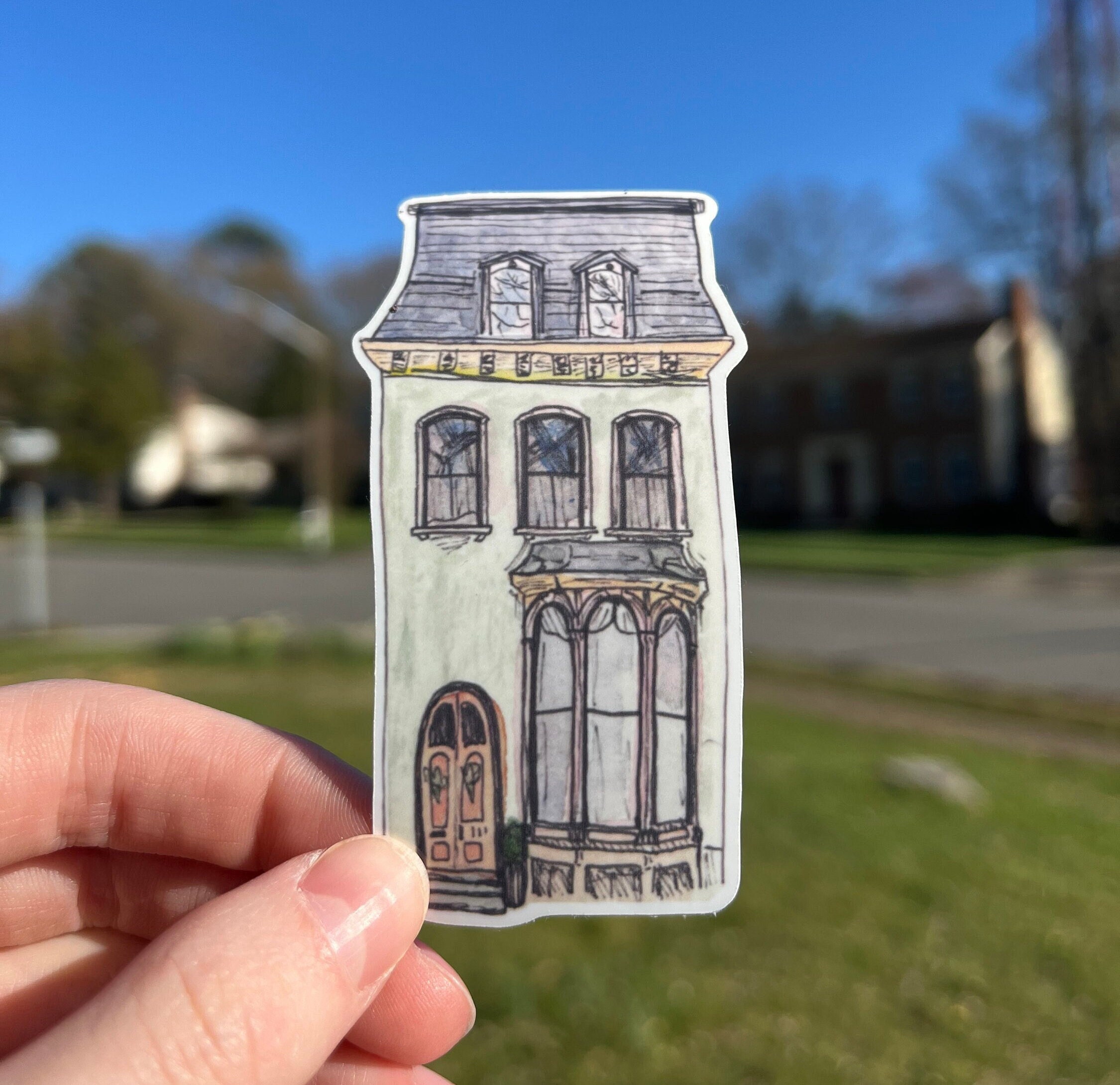 Cute House Sticker, Waterproof Sticker, Watercolor Aesthetic, Fun Water ...