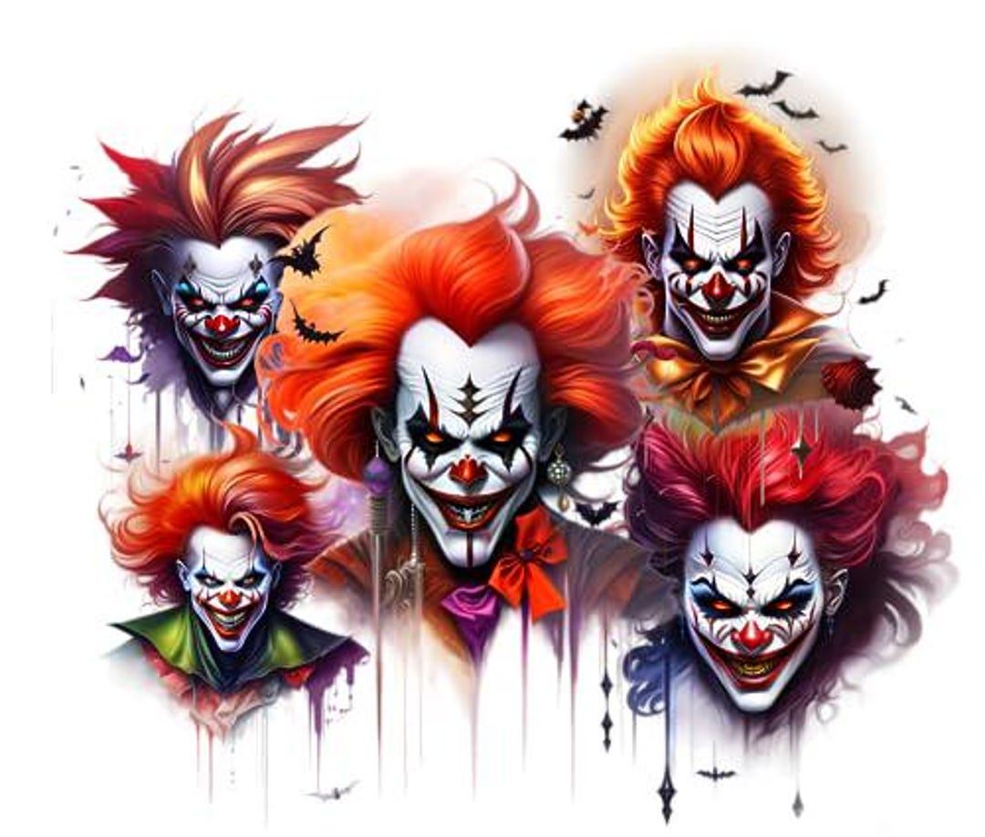 Scary Clowns Edible Cake Topper 8 Round - Etsy