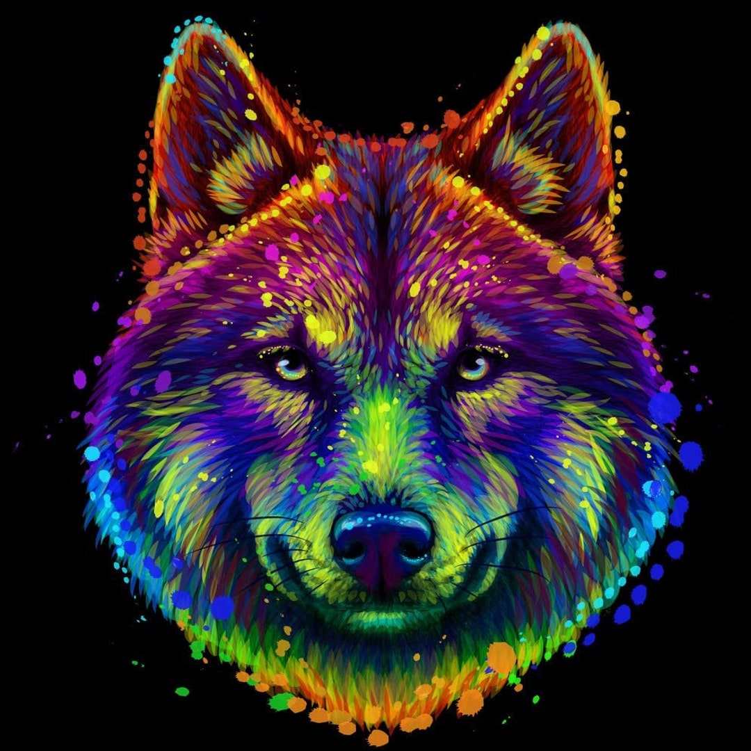 Colorful Wolf Edible Icing Sheets Assorted Image Cake Toppers-frosting ...