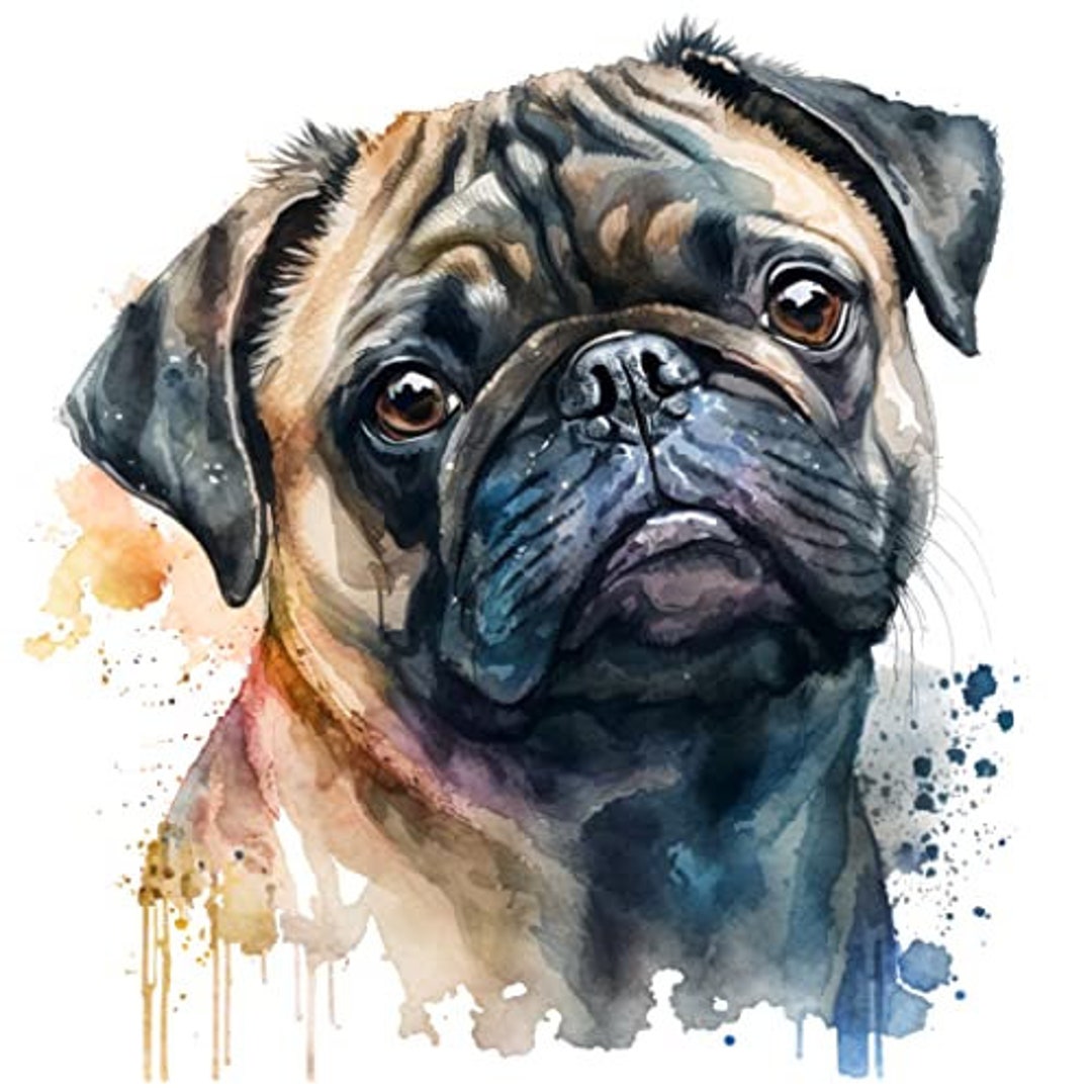 Pug Dog 7 Edible Cake Topper Image Decoration Frosting Sheet - Etsy