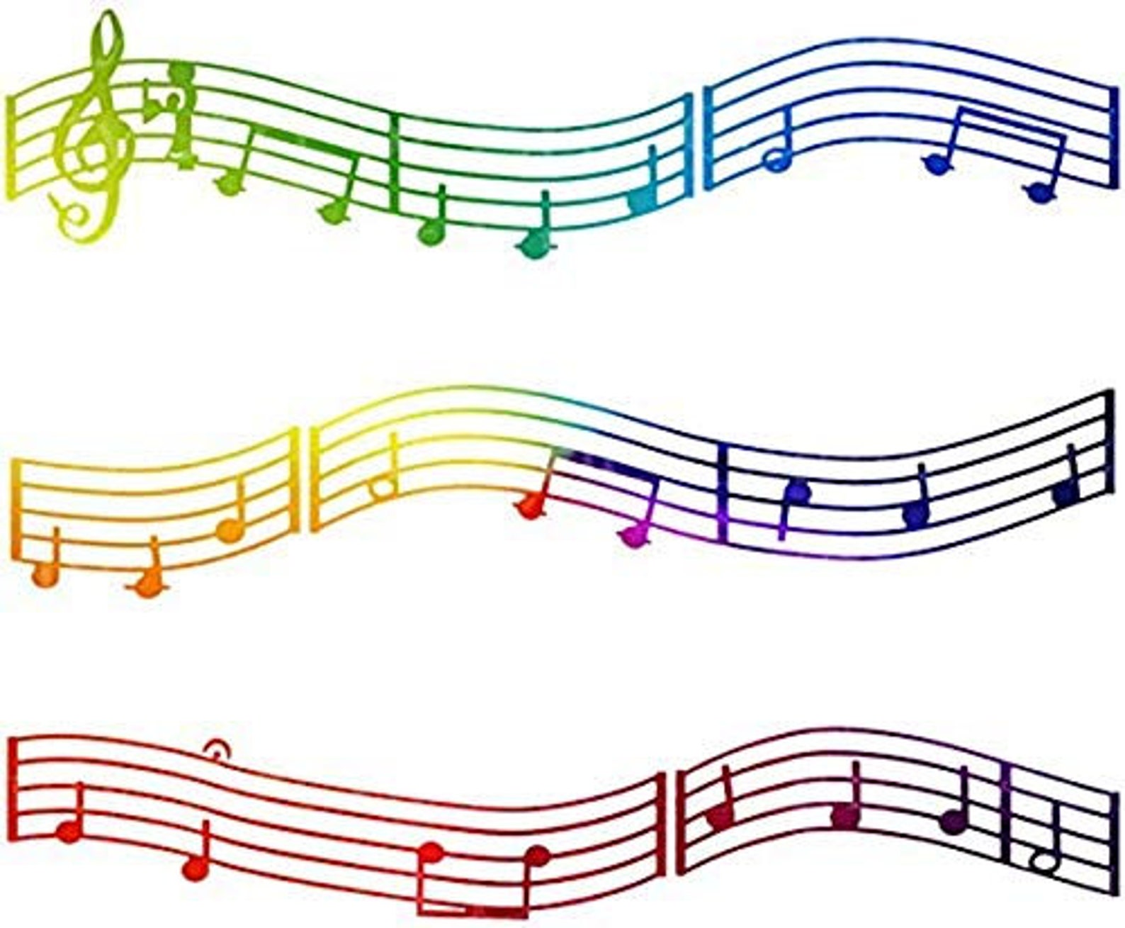 Whimsical Practicality Colorful Music Notes Icing Image Cake - Etsy