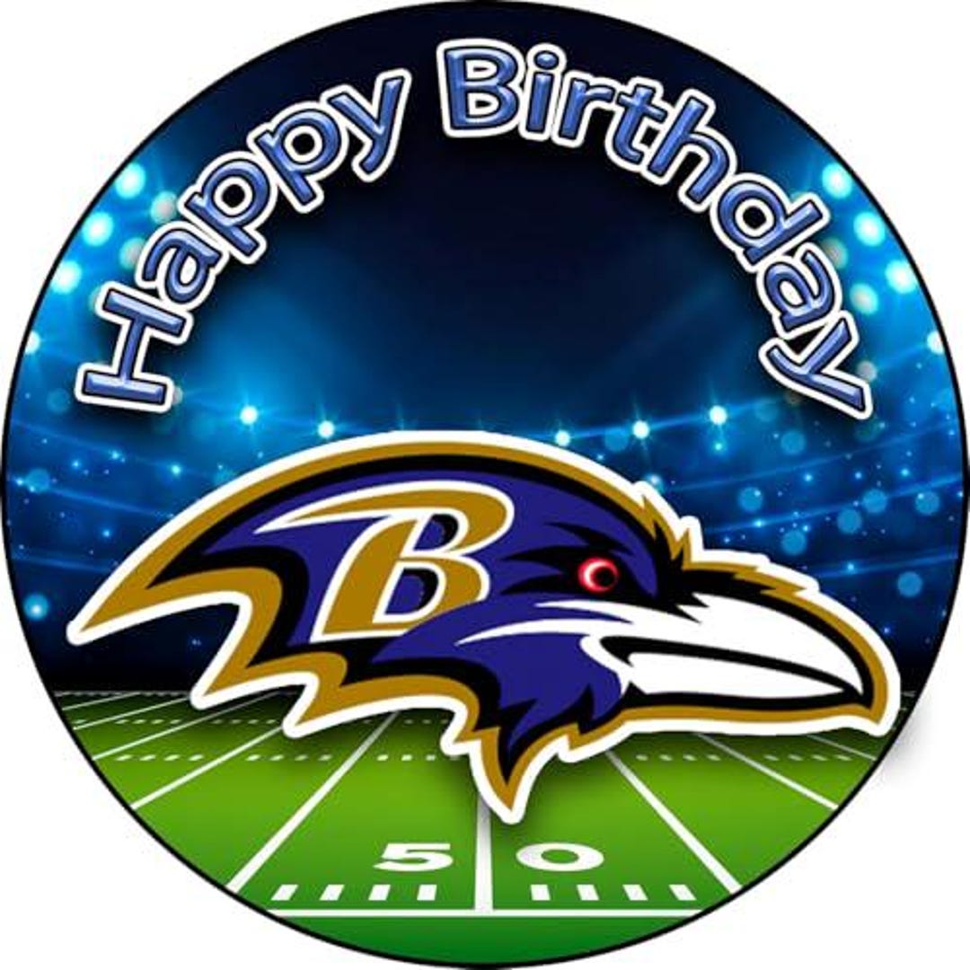 7.5 Inch Ravens Themed Edible Cake Topper - Etsy