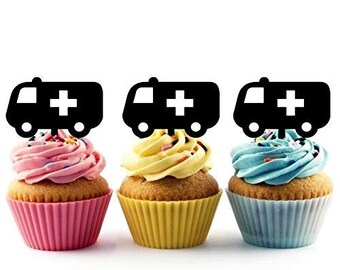 Ambulance Cupcake Toppers - Etsy