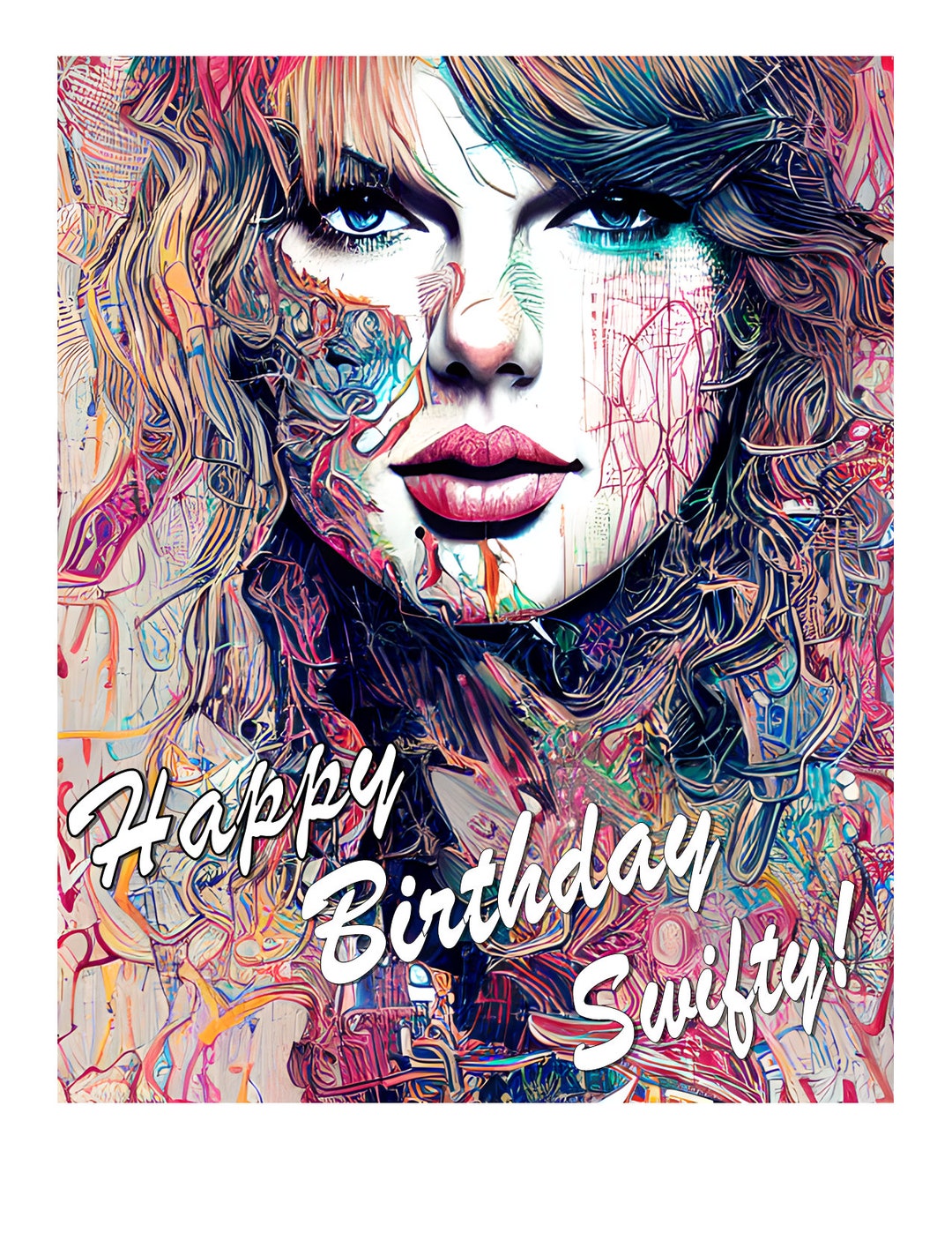 Swifty happy Birthday Swifty Edible Cake Topper - Etsy