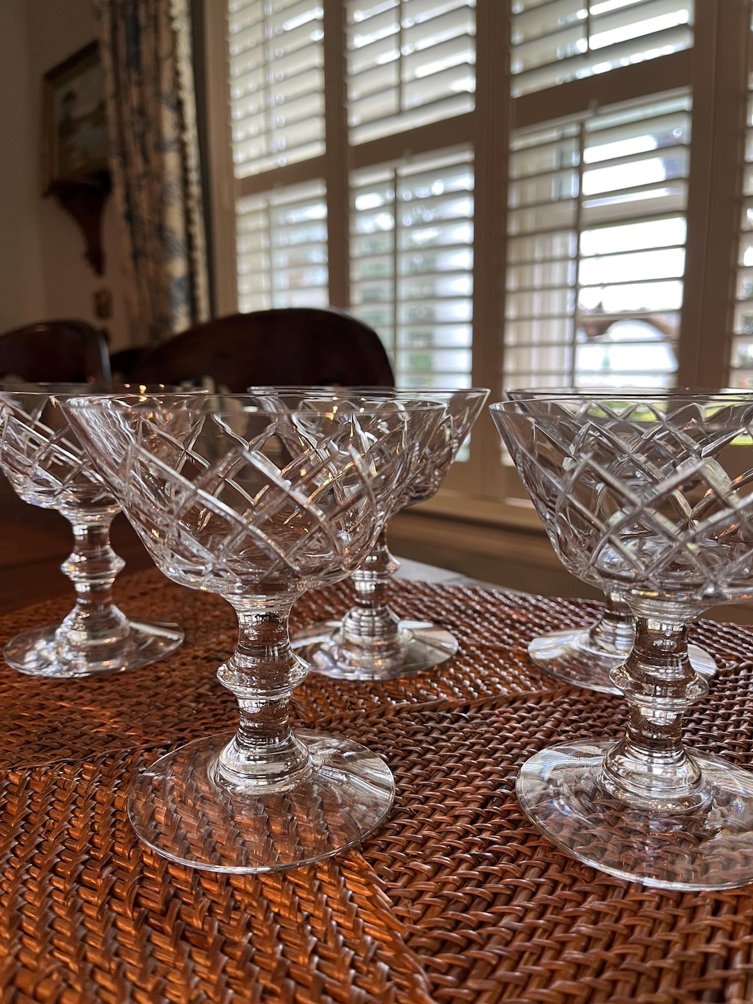 Set of 6 Duncan Miller Kohinoor Crystal Sherbet/champagne Stems - Etsy