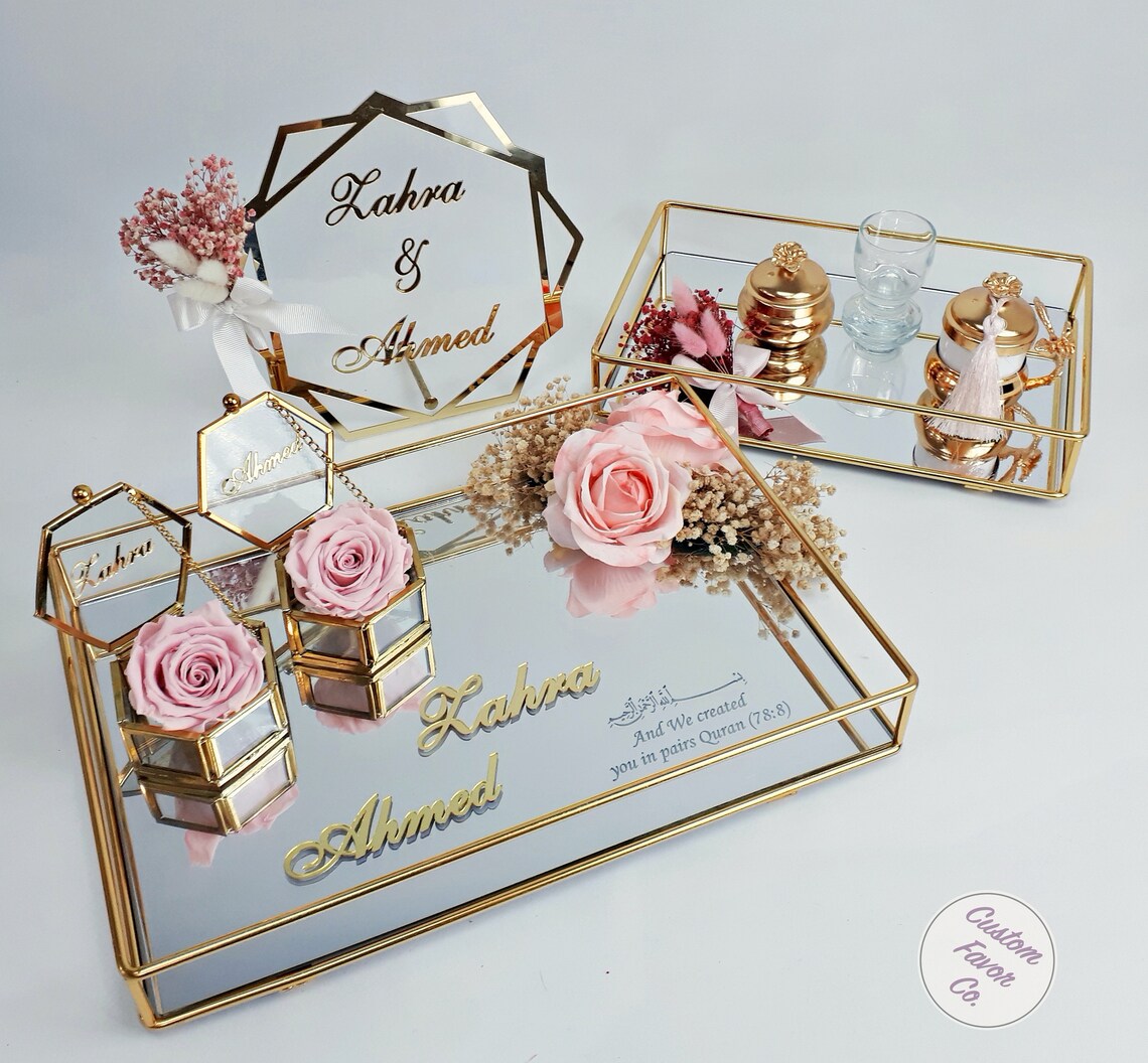 Personalized Nikkah Ring Plate and Sign Nikkah Ring Tray - Etsy