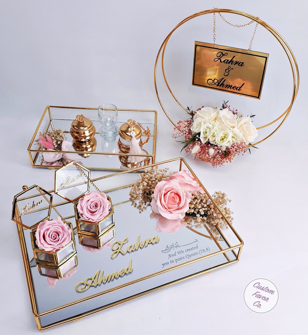 Personalized Nikkah Ring Plate and Sign, Nikkah Ring Tray, Nikkah Ring ...
