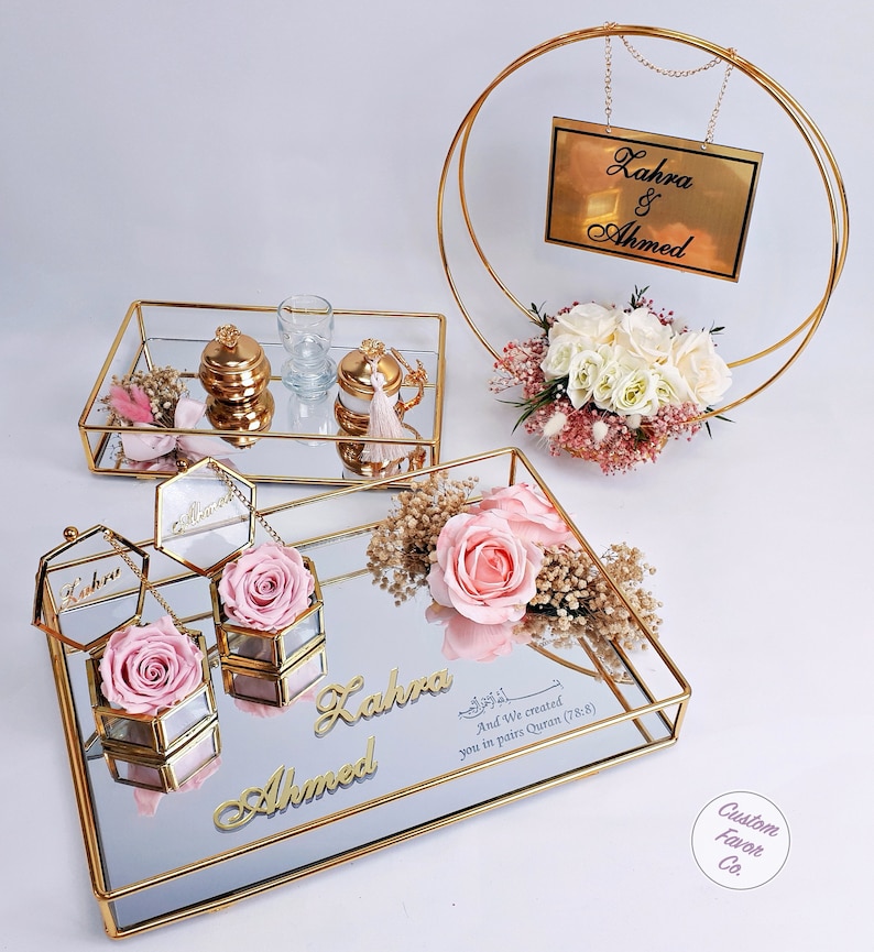 Personalized Nikkah Ring Plate and Sign Nikkah Ring Tray - Etsy