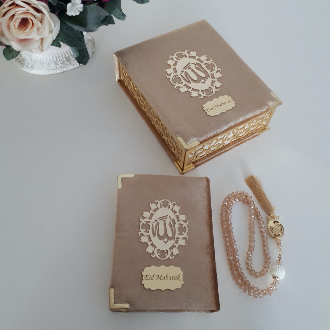 Luxury Velvet Quran Book Gift Set: Islamic Decor, Eid Mubarak - Etsy