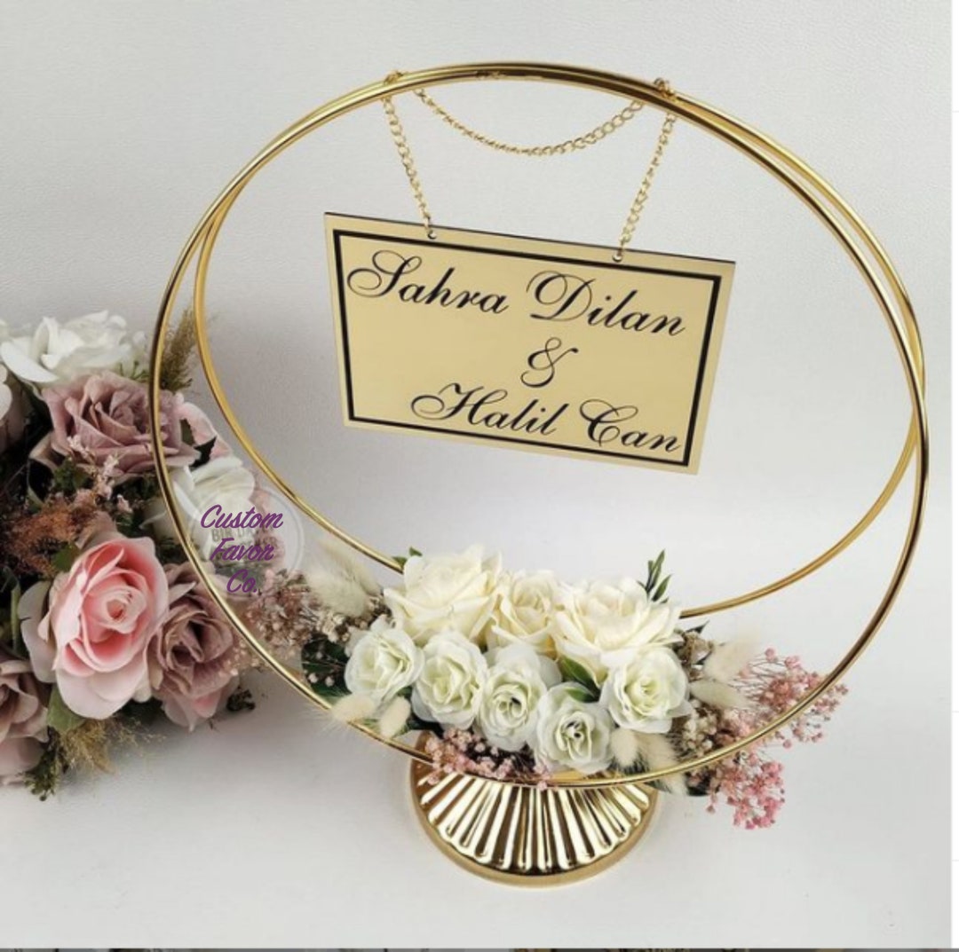 Nikkah Sign, Islamic Wedding Sign, Muslim Wedding Decor, Wedding Floral ...