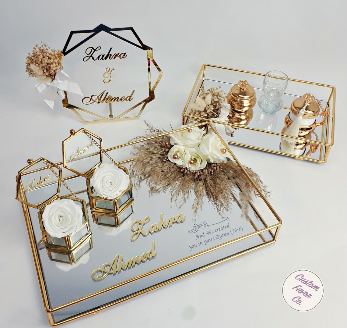 Personalized Nikkah Ring Plate and Sign Nikkah Ring Tray - Etsy UK