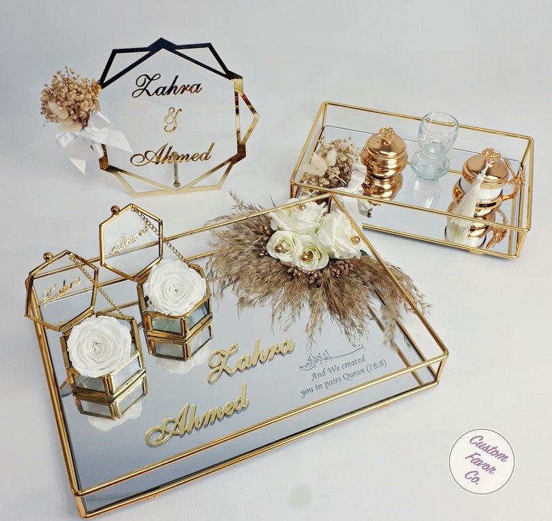 Personalized Nikkah Ring Plate and Sign Nikkah Ring Tray - Etsy