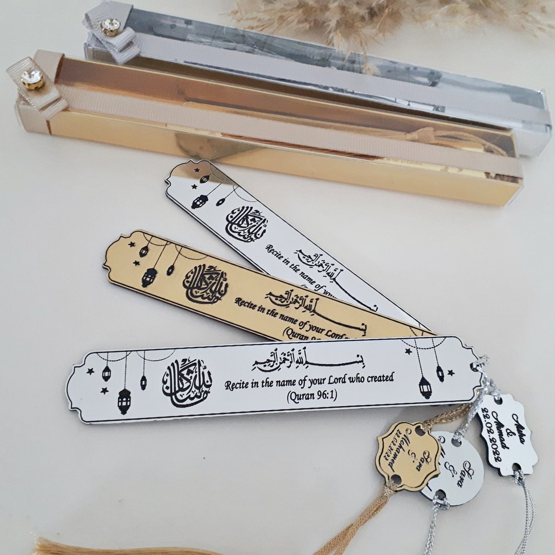Personalized Islamic Bookmarks, Quran Bookmark, Small Ramadan Favor ...