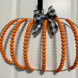 3D Beaded Pumpkin Wreath - Etsy