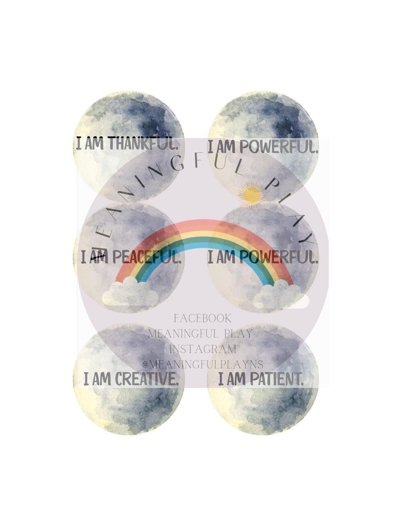 Watercolor Positive Affirmations Cards | Kids Calm Corner (printable ...