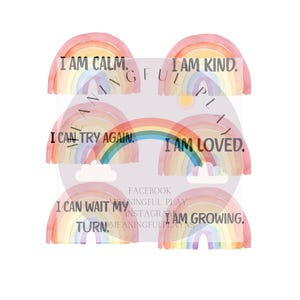 Watercolor Positive Affirmations Cards | Kids Calm Corner (printable ...