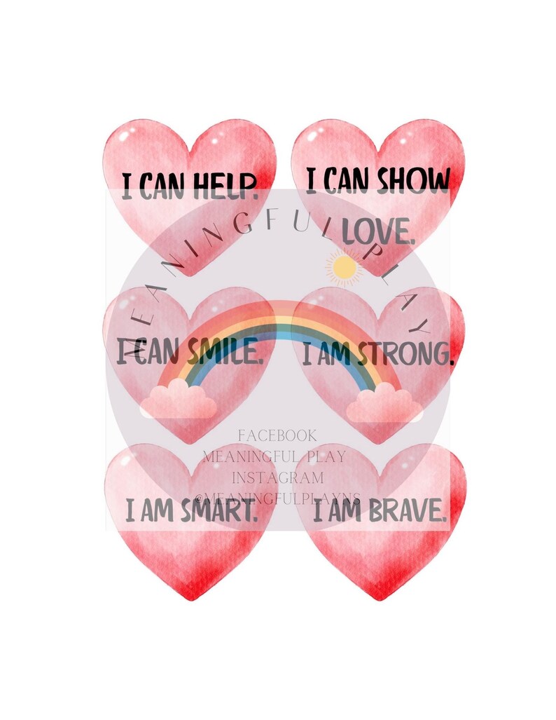 Watercolor Positive Affirmations Cards | Kids Calm Corner (printable ...