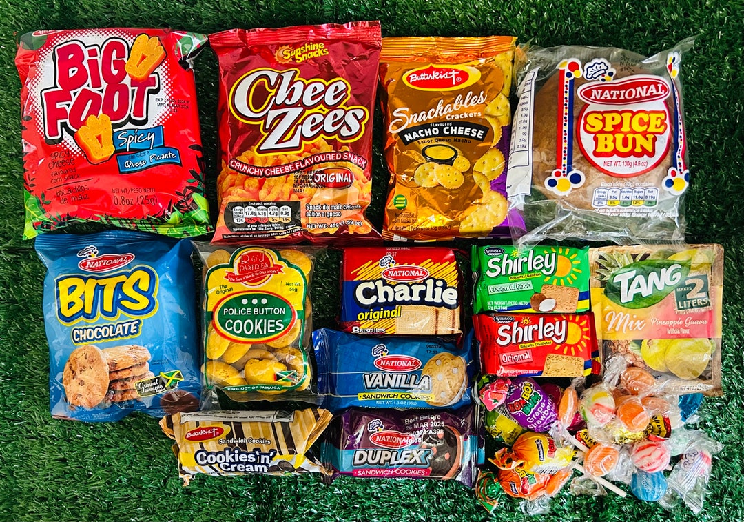 Authentic Jamaican/caribbean ‘puff & Bun’ Birthday Gift Snack Box - Etsy