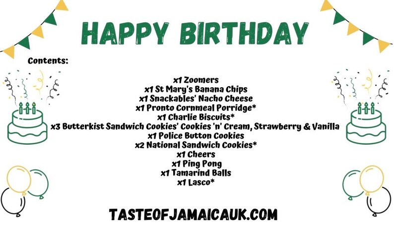 Taste of Jamaica Caribbean snack Pon Dem Themed Personalised Food Gift ...