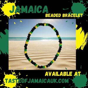 Jamaican Beaded Bracelet - Etsy