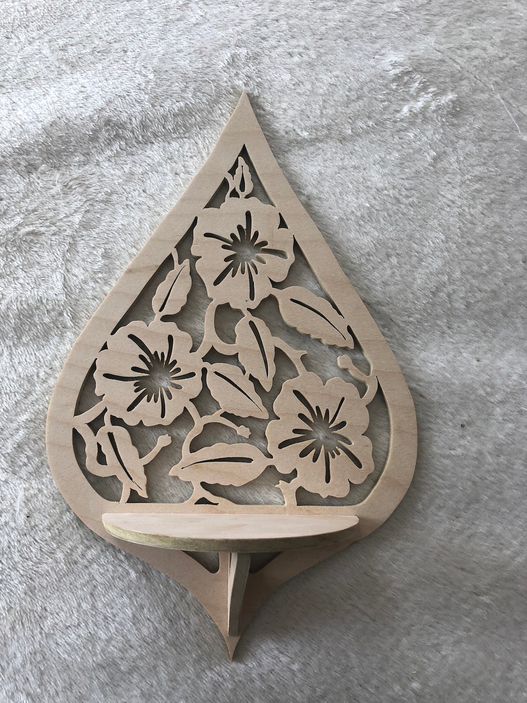 Birch Fretwork Wall Shelf: Floral Display, Ready to Paint - Etsy