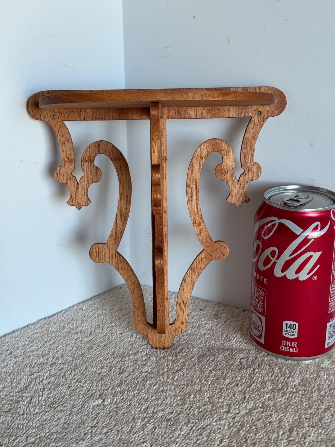 Solid Mahogany Wooden Podium Victorian Fretwork Wall Shelf Display. 7 3 ...