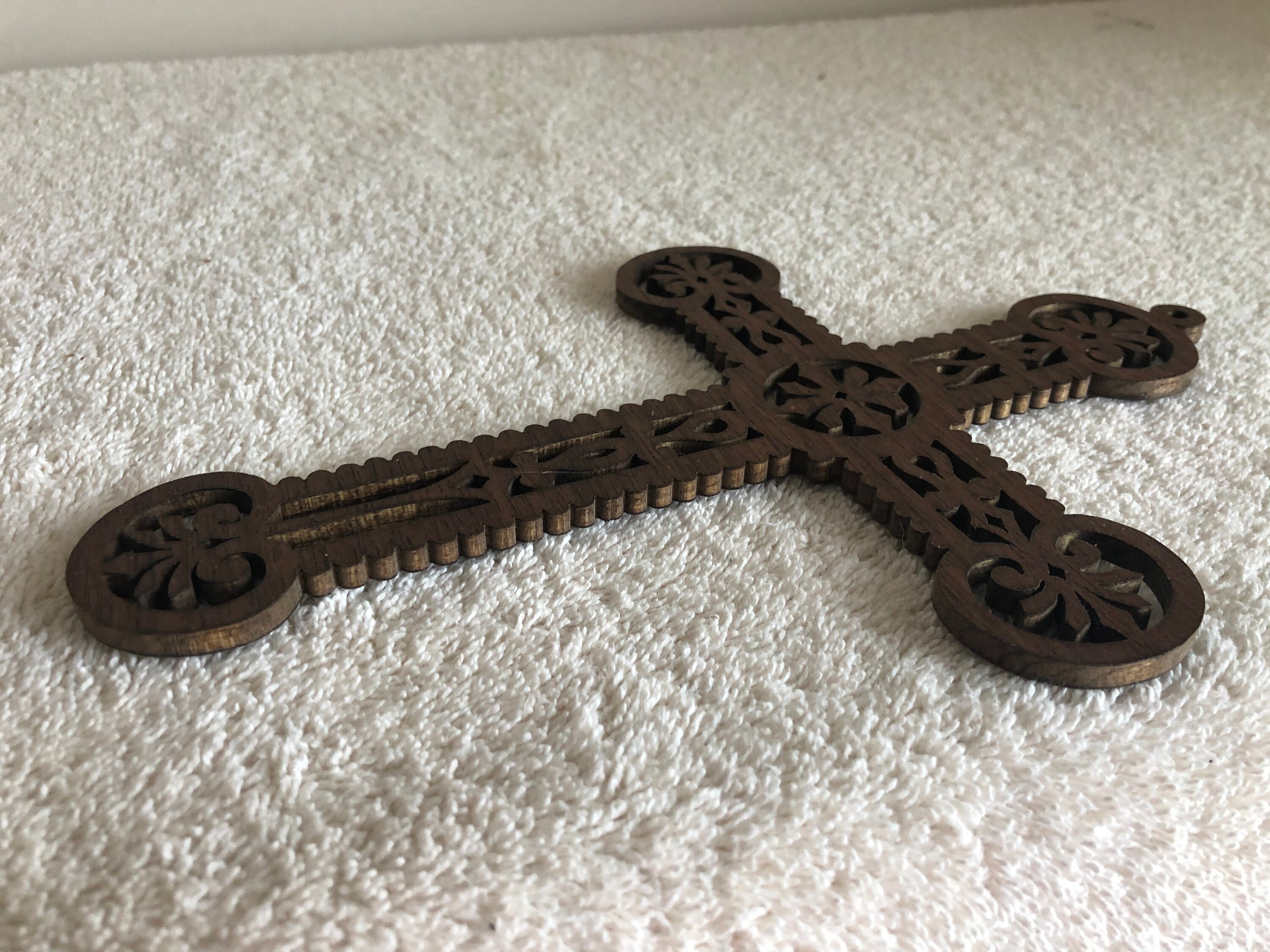 Black Walnut Fretwork Holy Cross. Measures 9 Tall by 6 - Etsy